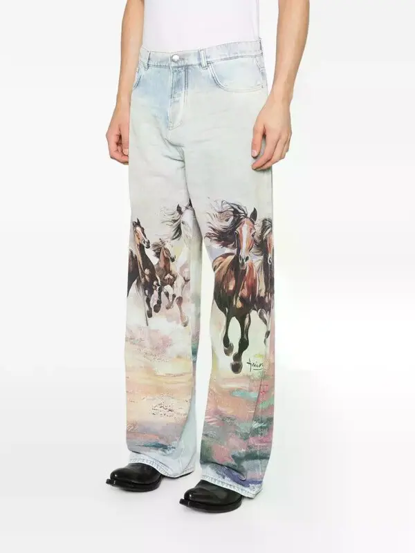 Amiri Horse Print Jeans