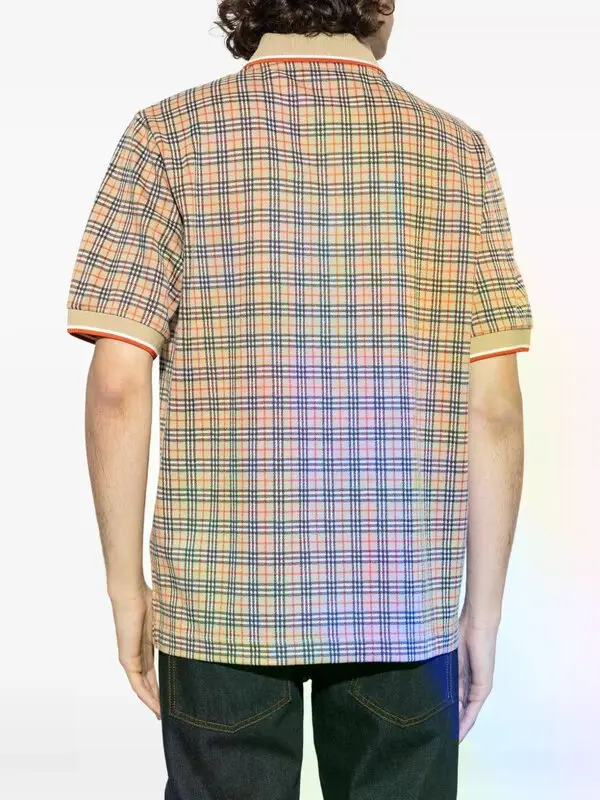 Burberry Check-pattern Logo-detail Polo Shirt