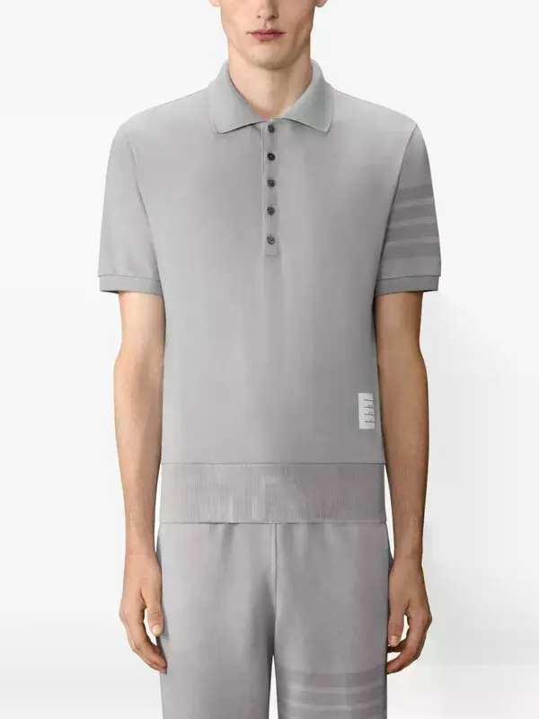 Thom Browne Ottoman 4-bar Top Polo - Grey