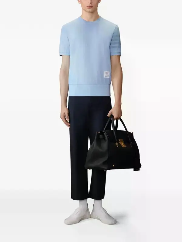 Thom Browne 4-bar Crew-neck T-shirt - Blue