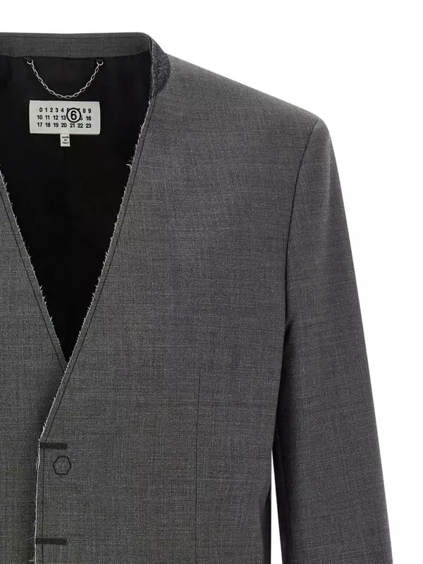 MAISON MARGIELA Raw-cut Single-breasted Blazer