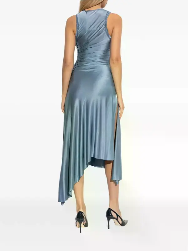 Victoria Beckham Ruched Asymmetric Midi Dress