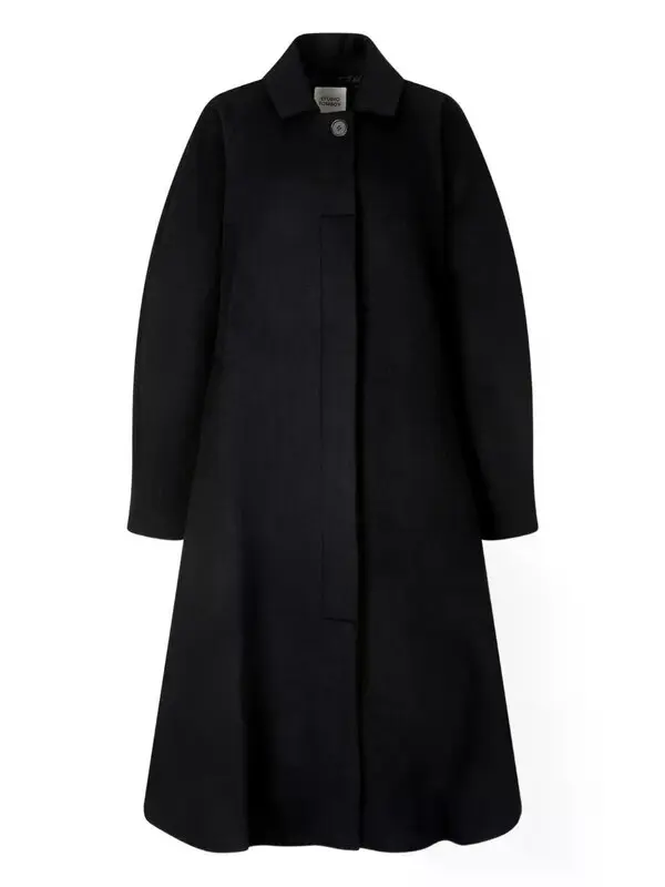 STUDIO TOMBOY Single-breasted Flared-hem Coat - Black