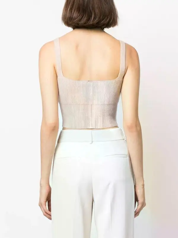 Peserico Ribbed Knit U-neck Tank Top