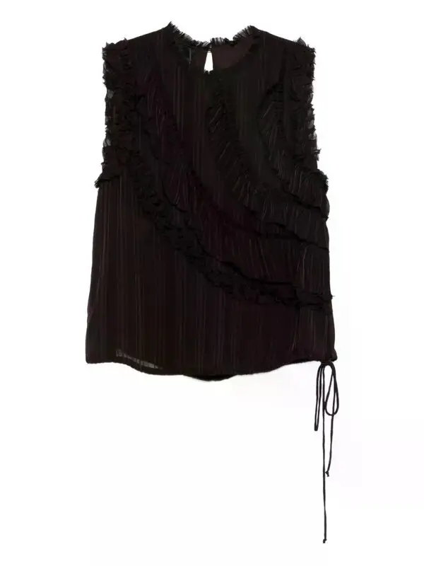Pinko Sleeveless Ruffled Top