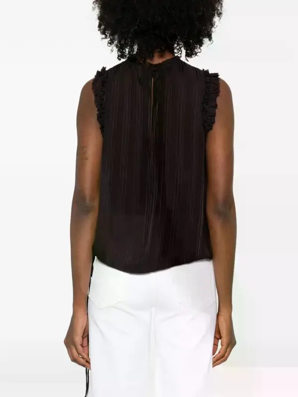 Pinko Sleeveless Ruffled Top