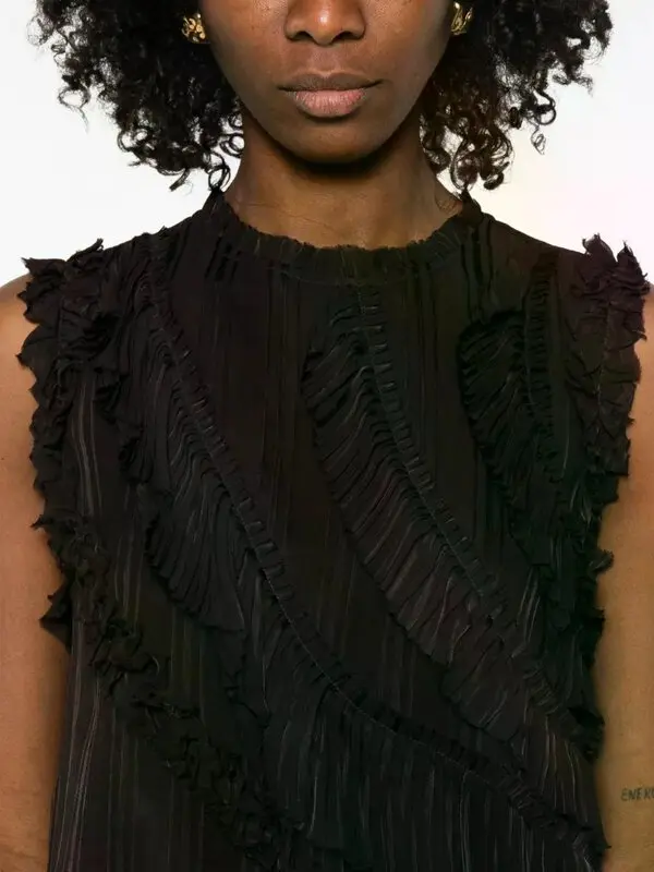 Pinko Sleeveless Ruffled Top