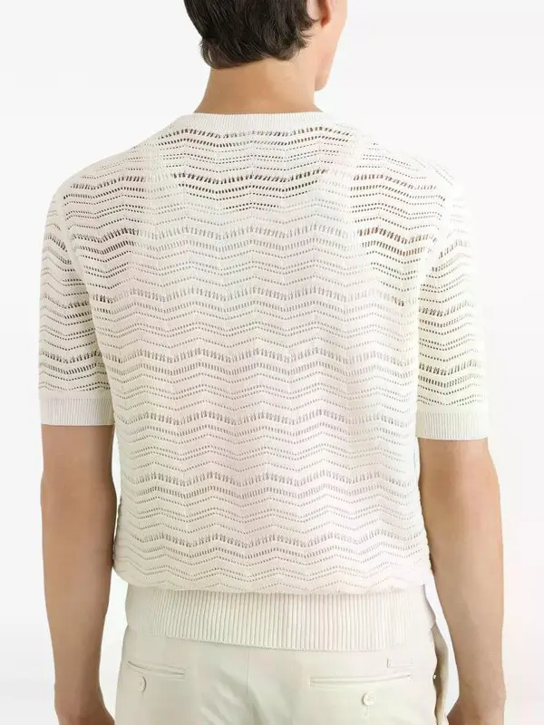 Dolce & Gabbana Chevron Pattern Knitted T-shirt