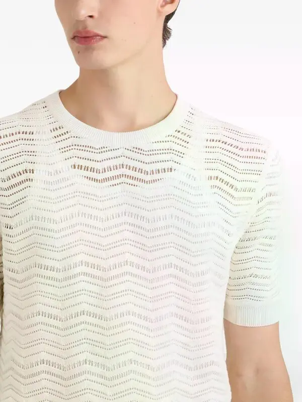 Dolce & Gabbana Chevron Pattern Knitted T-shirt
