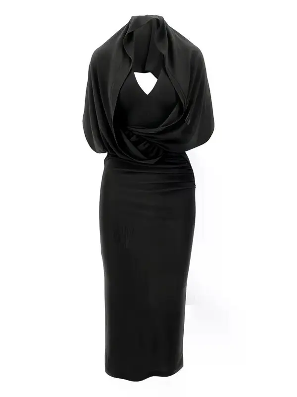 Andamane Annie Open-back Midi Dress - Black