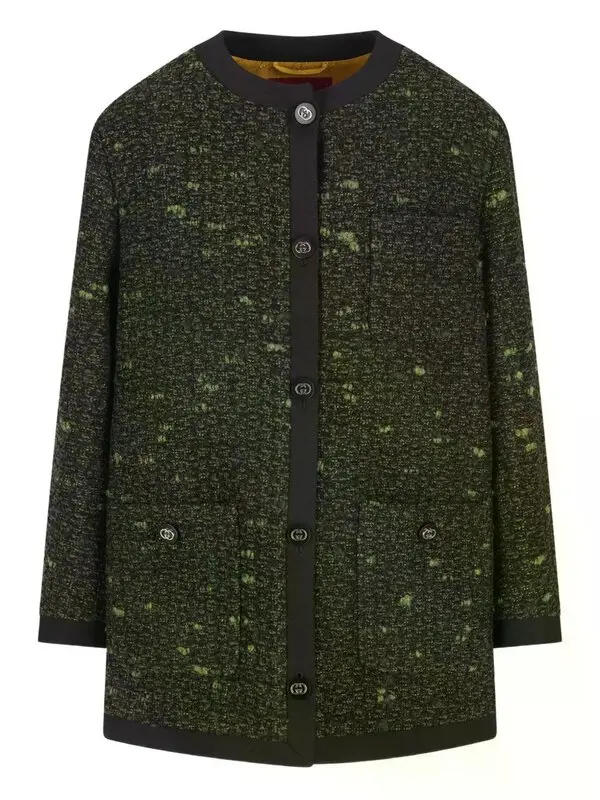 Gucci Button-up Tweed Coat