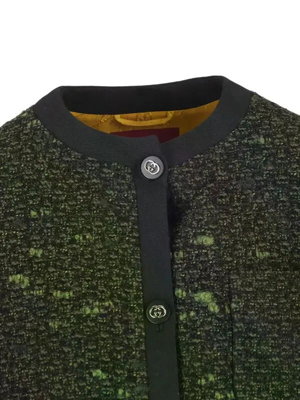 Gucci Button-up Tweed Coat