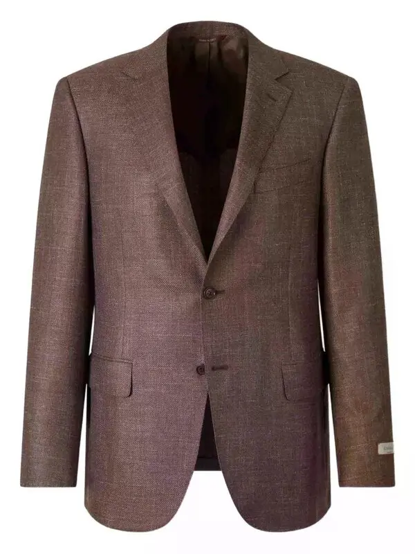 Canali Notched-lapel Single-breasted Blazer - Brown