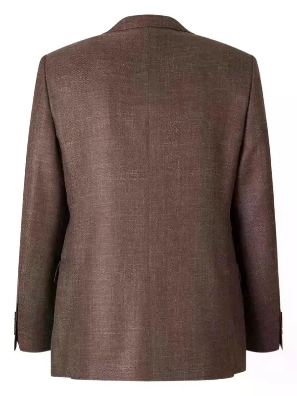 Canali Notched-lapel Single-breasted Blazer - Brown