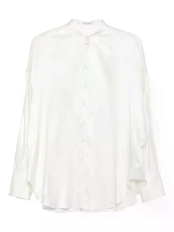 Brunello Cucinelli Band-collar Blouse
