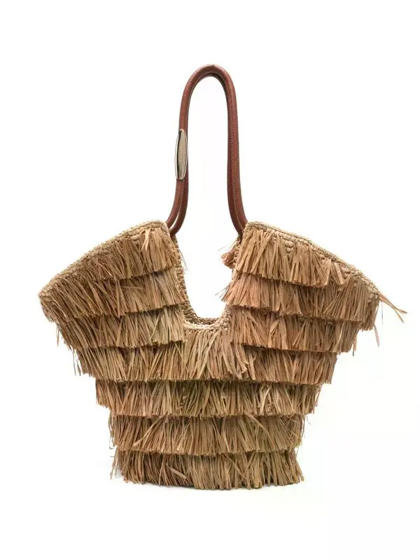 Zimmermann Medium Goldentime Fringed Tote Bag