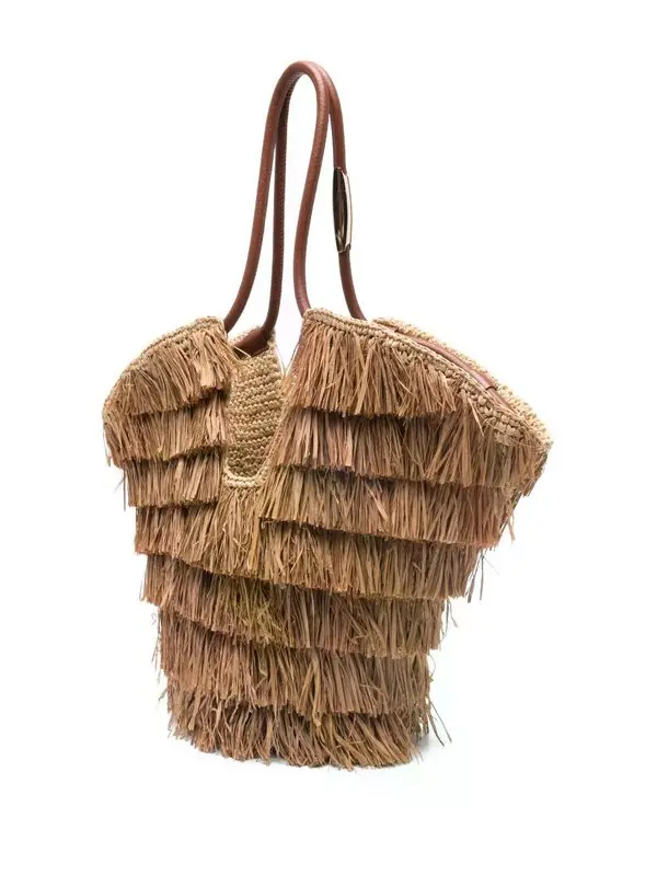 Zimmermann Medium Goldentime Fringed Tote Bag