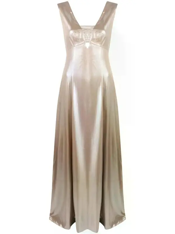 Peserico Laminated Flared Dress