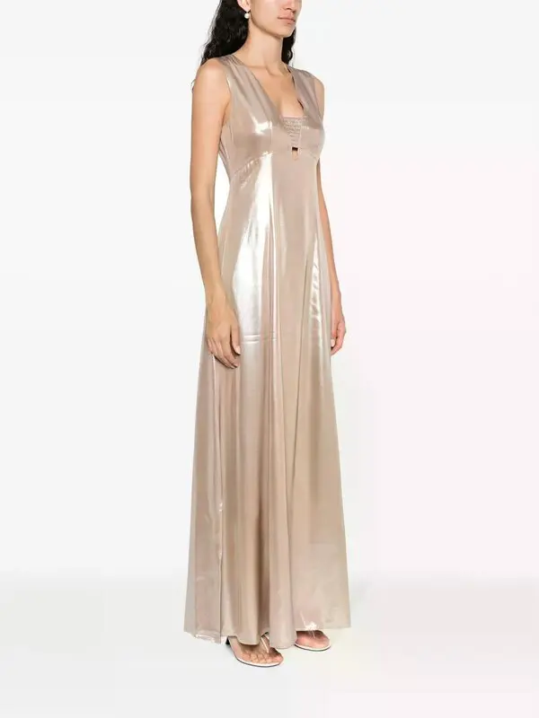 Peserico Laminated Flared Dress