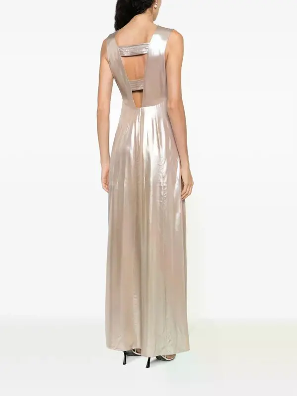 Peserico Laminated Flared Dress