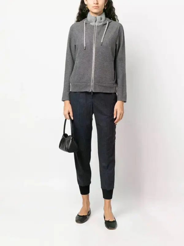 Peserico Mélange Effect Hooded Jacket