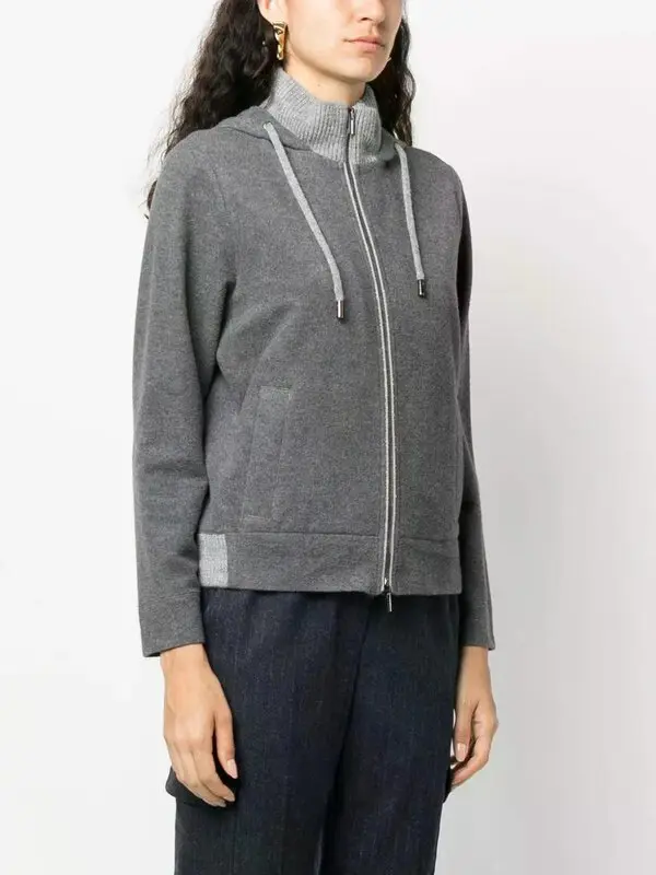 Peserico Mélange Effect Hooded Jacket