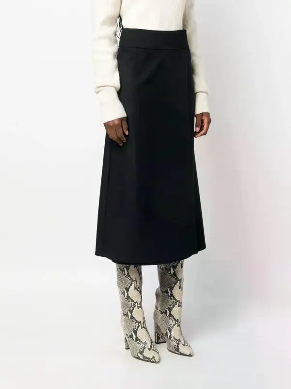 Peserico High-waisted A-line Midi Skirt