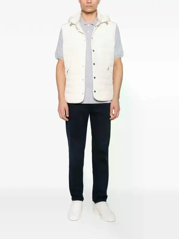 Brunello Cucinelli Embroidered Short-sleeve Polo Shirt