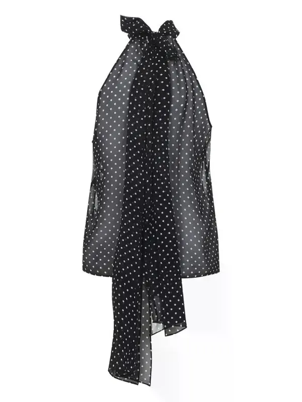 TOM FORD Polka-dot Tie-neck Blouse