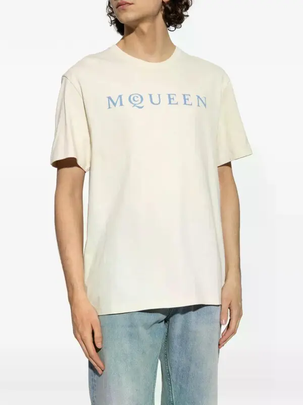 Alexander McQueen Logo-print T-shirt - Neutrals