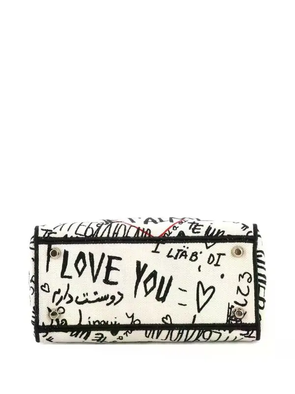 Dior Lady D-lite Embroidered Canvas Medium Satchel - Neutrals