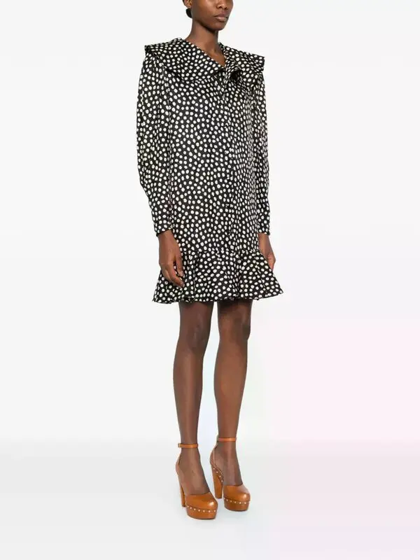 Chloé Polka Dot Dress - Black