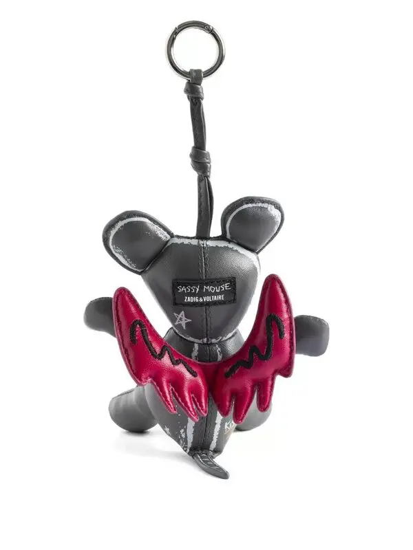 Zadig&Voltaire Sassy Mouse Keyring - Grey