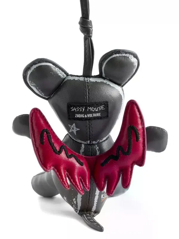 Zadig&Voltaire Sassy Mouse Keyring - Grey