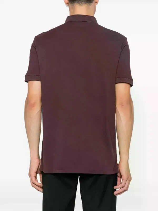 Hugo Logo-patch Polo Shirt - Brown