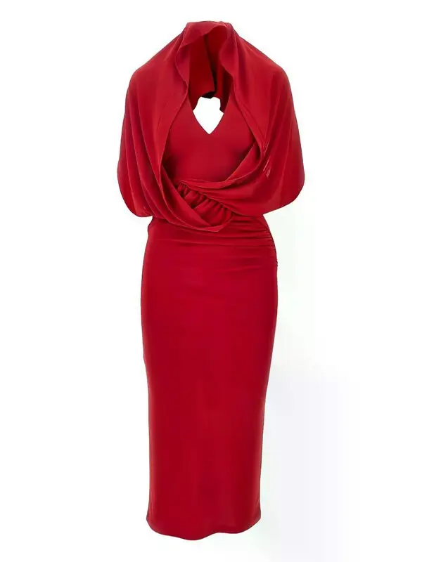 Andamane Annie Open-back Midi Dress - Red