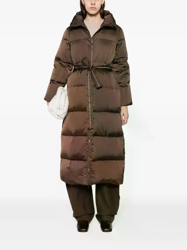 Peserico Monili-chain Belted Puffer Jacket