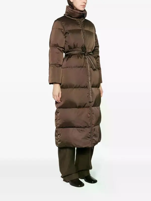 Peserico Monili-chain Belted Puffer Jacket
