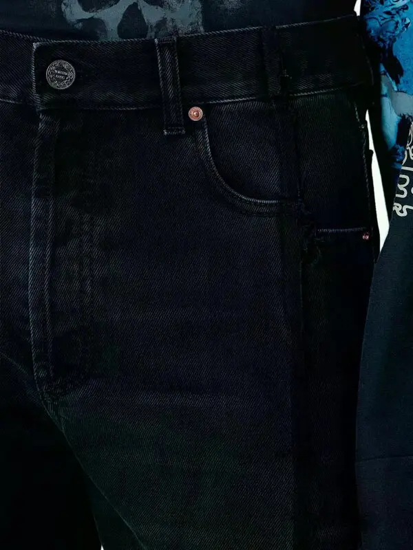 Vetements Five-pocket Distressed Jeans