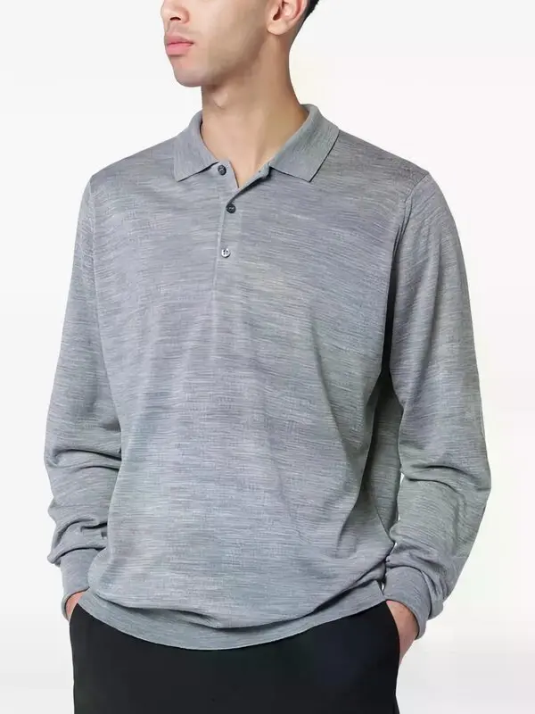 John Smedley Long Sleeve Polo Shirt