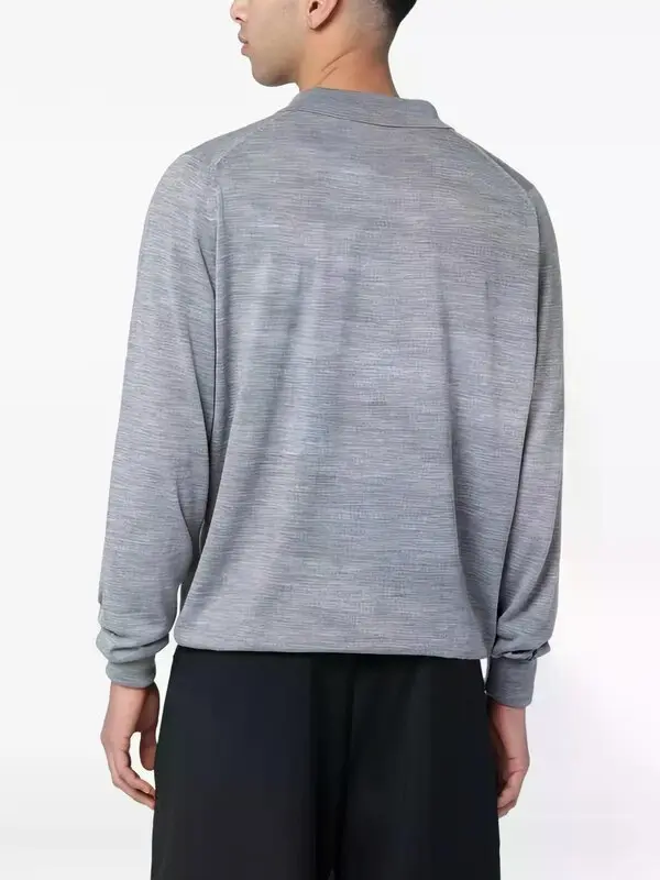 John Smedley Long Sleeve Polo Shirt