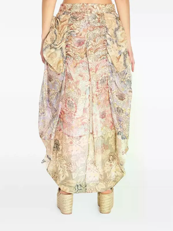Zimmermann Floral Asymmetric Skirt