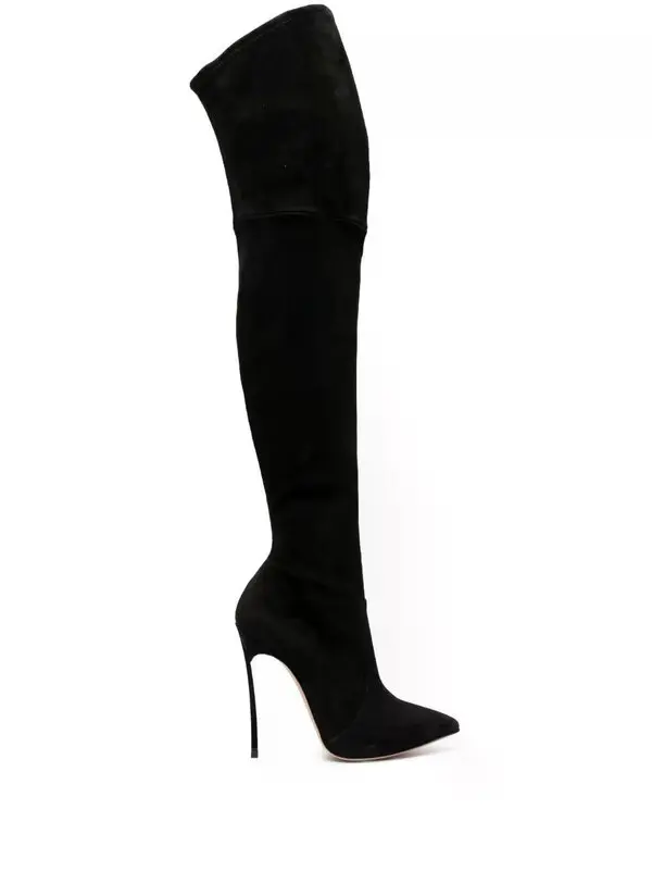 Casadei Blade 115mm Over-the-knee Suede Boots