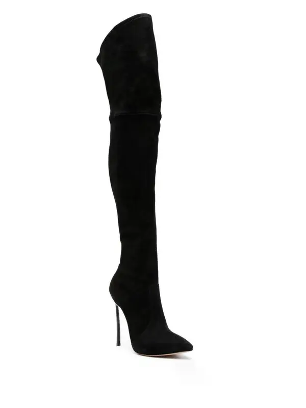 Casadei Blade 115mm Over-the-knee Suede Boots