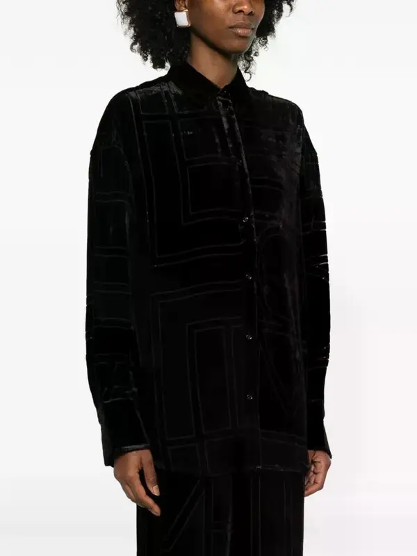 TOTEME Velvet Shirt - Black
