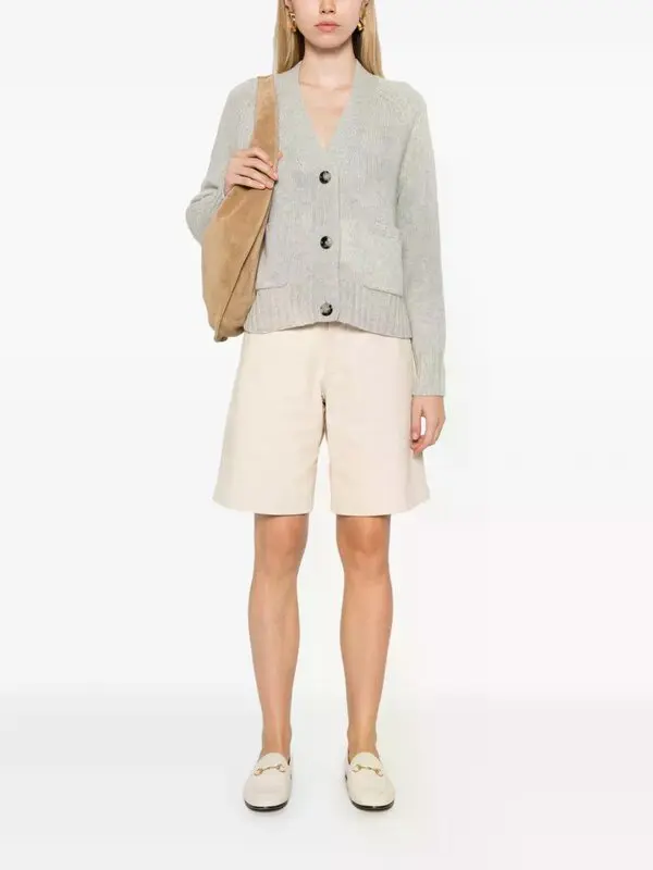 ALLUDE V-neck Virgin Wool-cashmere Cardigan