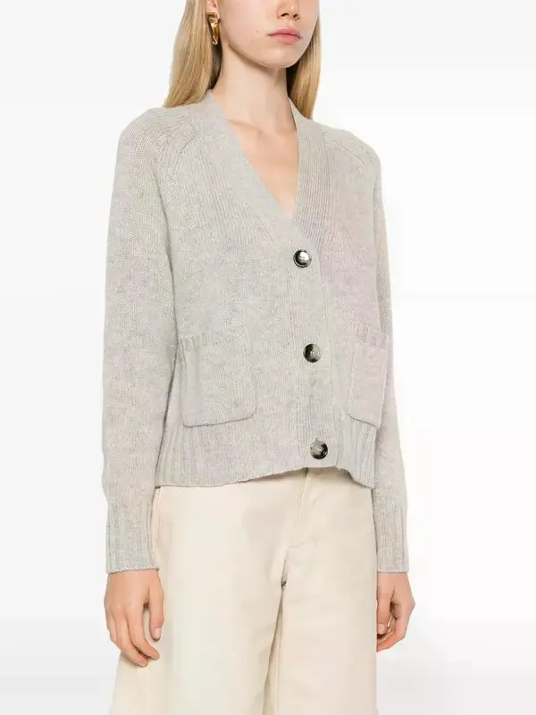 ALLUDE V-neck Virgin Wool-cashmere Cardigan