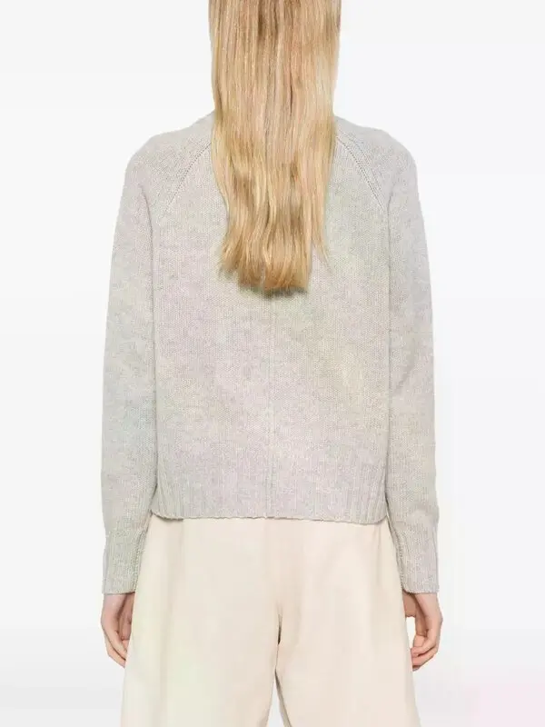 ALLUDE V-neck Virgin Wool-cashmere Cardigan