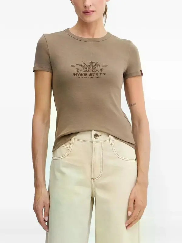Miss Sixty Printed T-shirt - Neutrals
