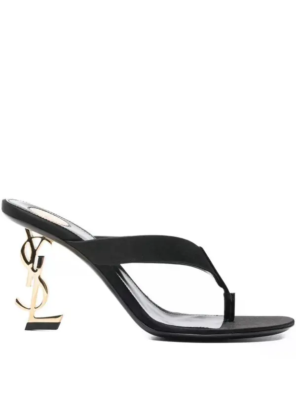 Saint Laurent Logo-heel Thong Sandals